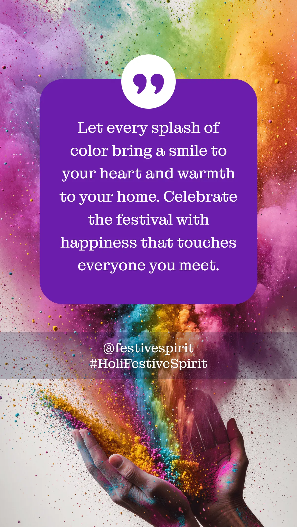 Joyous Holi Quote Template