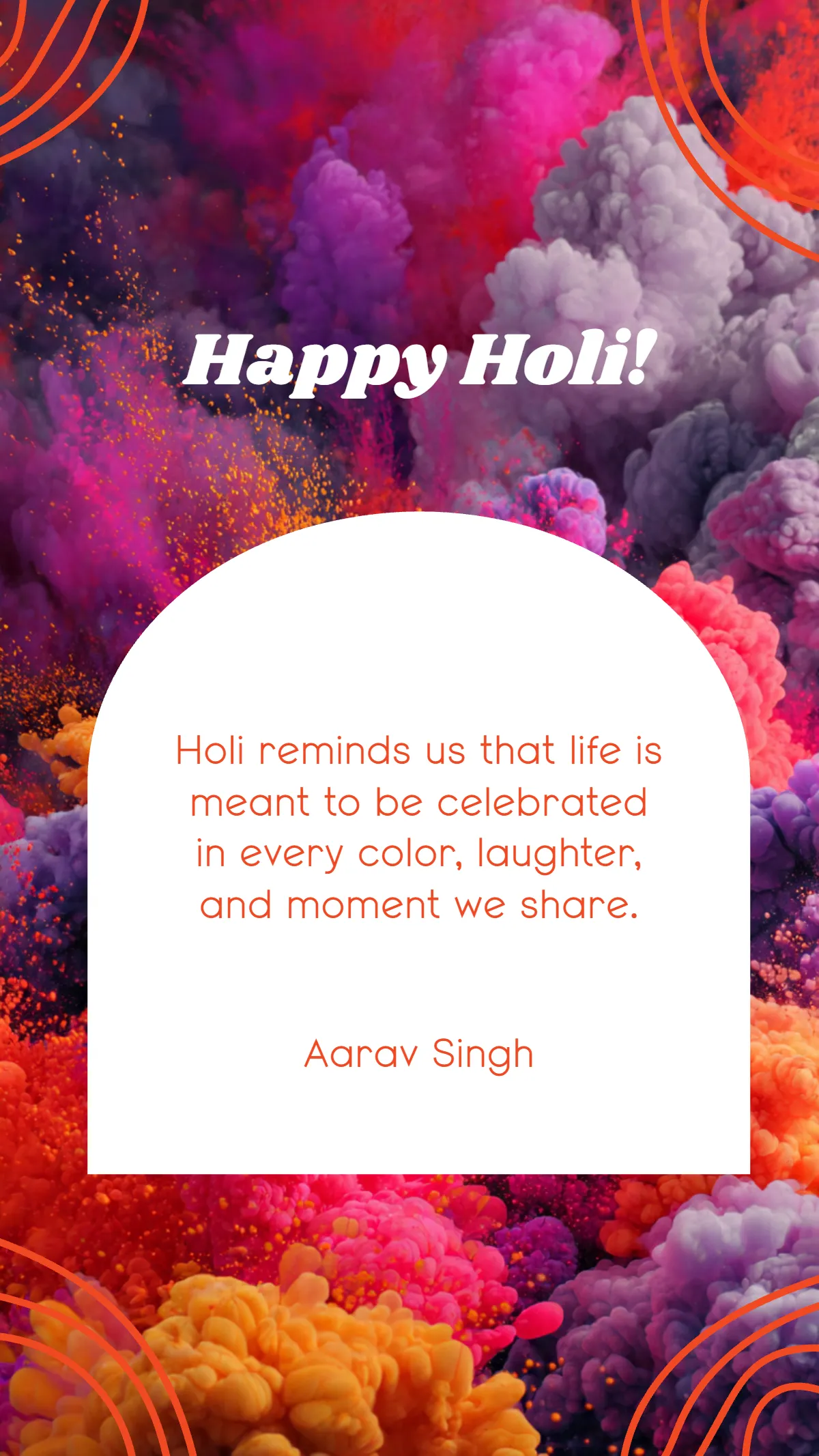 Holi Celebration Quote Template