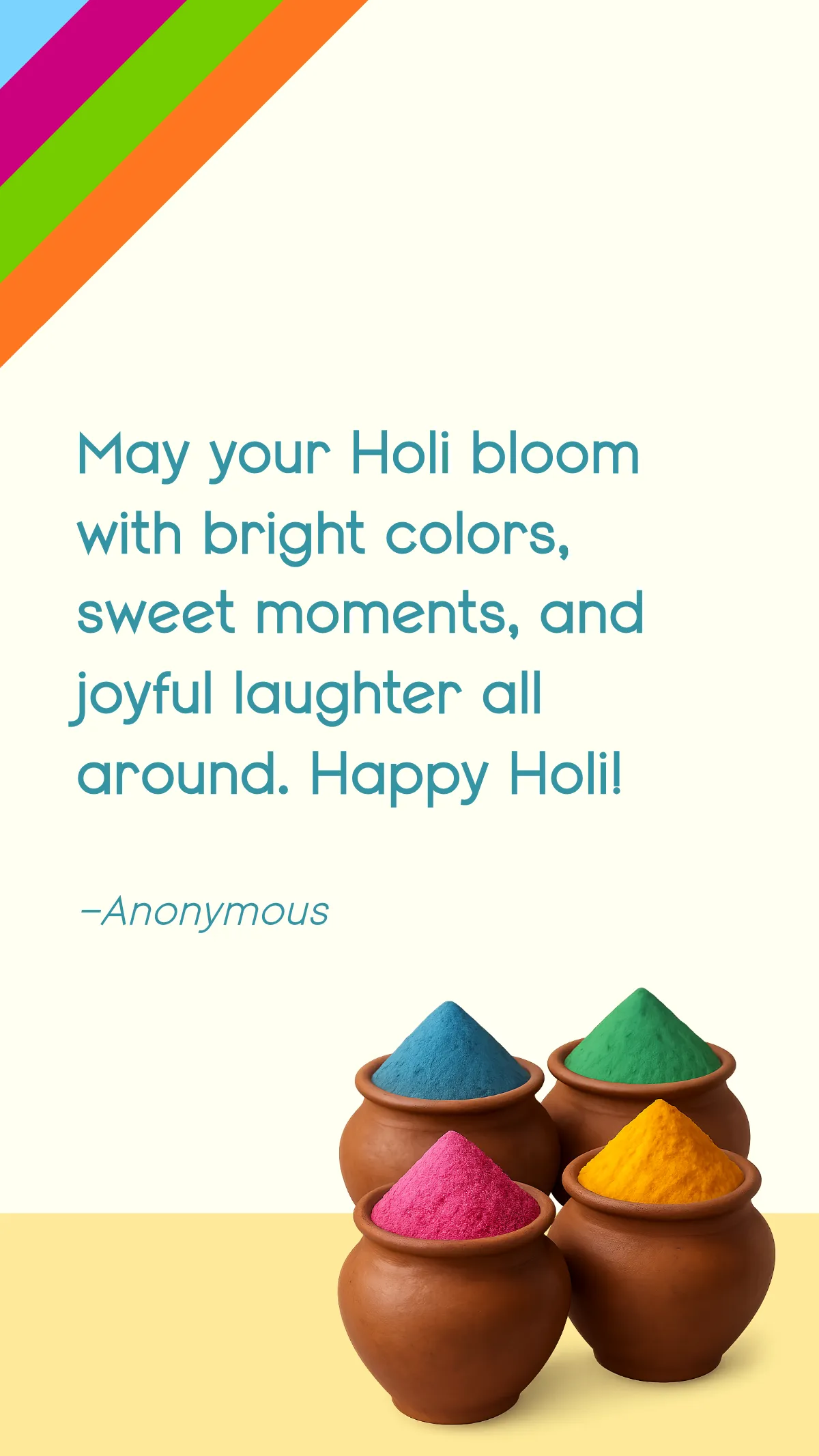 Holi Greetings Quote Template