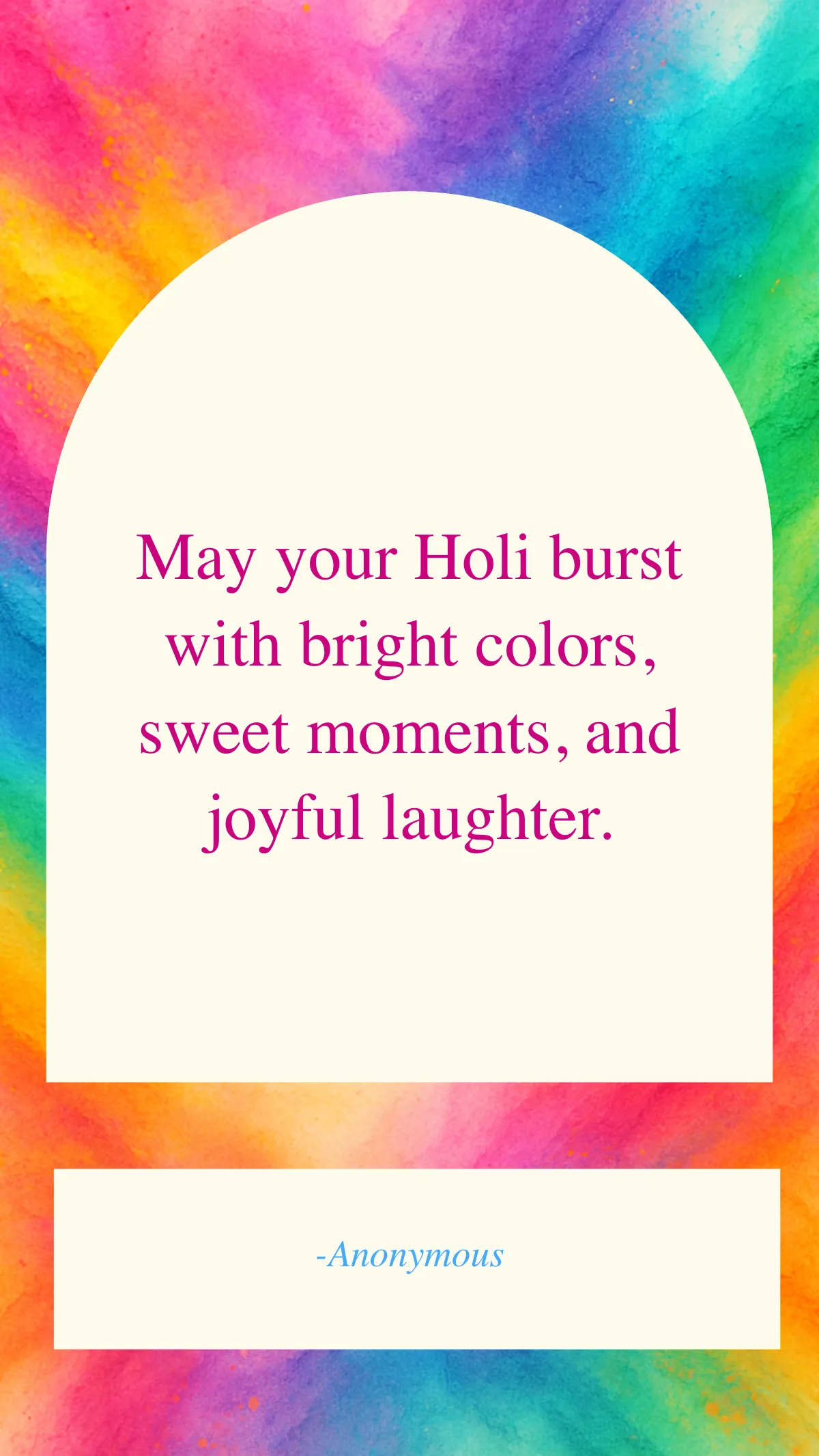 Colorful Holi Quote Template