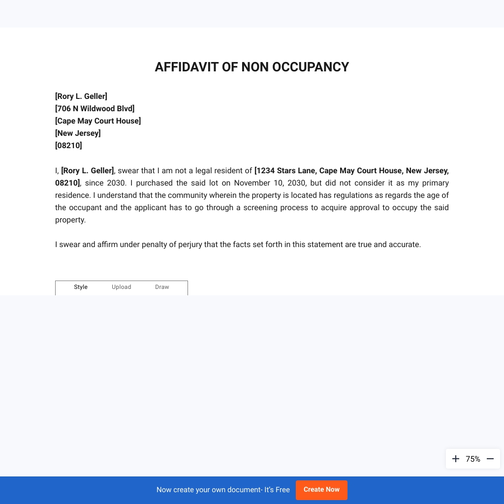 Affidavit of Non-Payment of Rent Template - Download in Word, Google ...