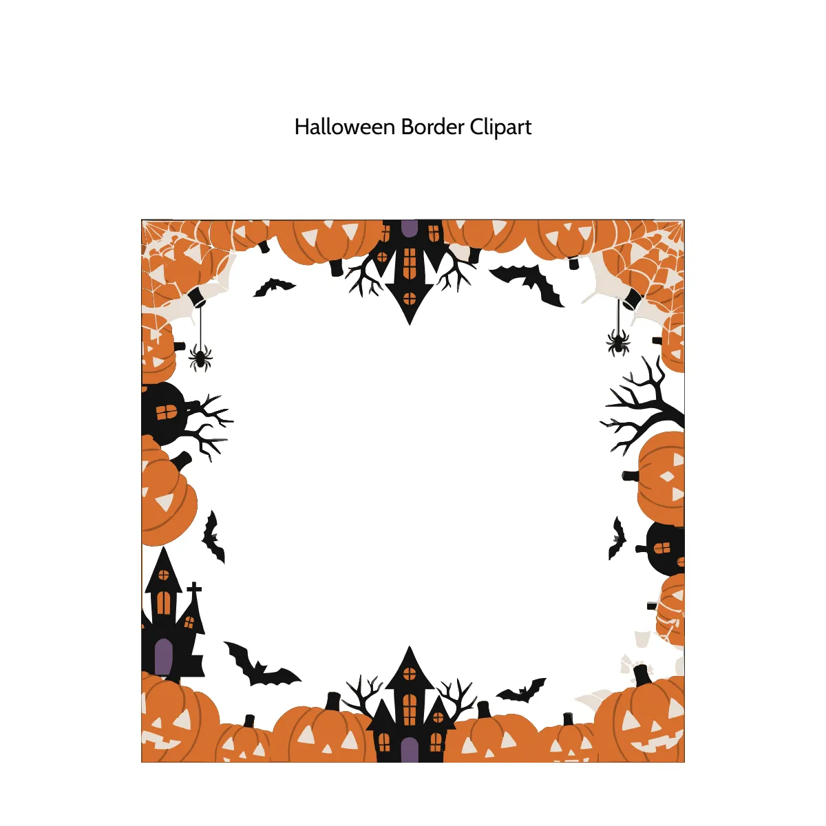 Free Halloween Border Clipart Template to Edit Online