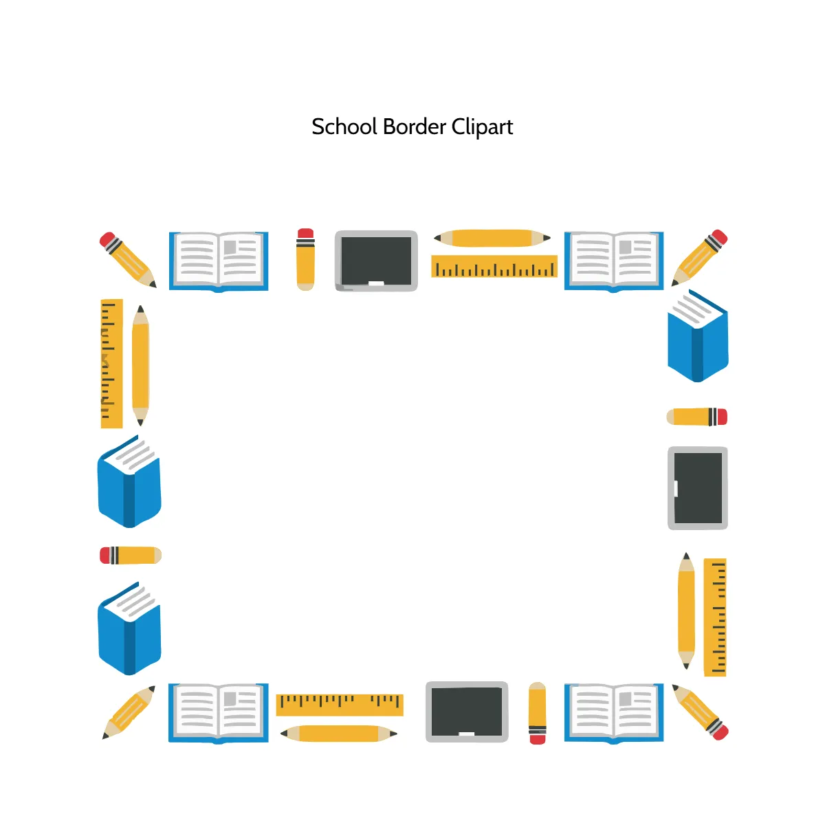 Free School Border Clipart Template to Edit Online