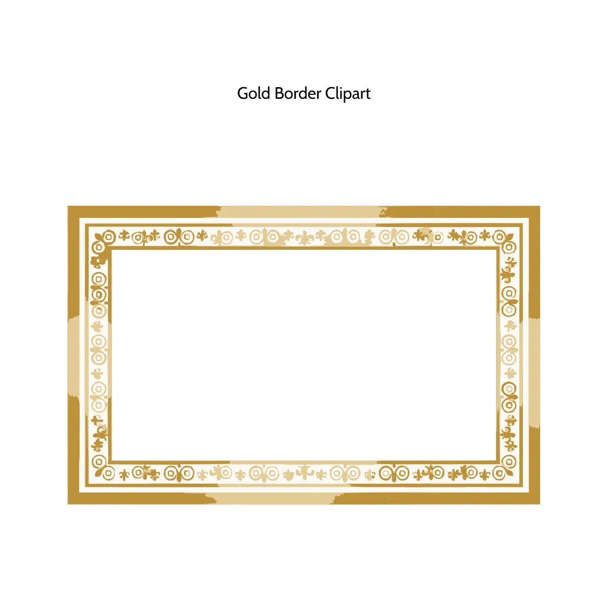 Free Gold Border Clipart Template to Edit Online