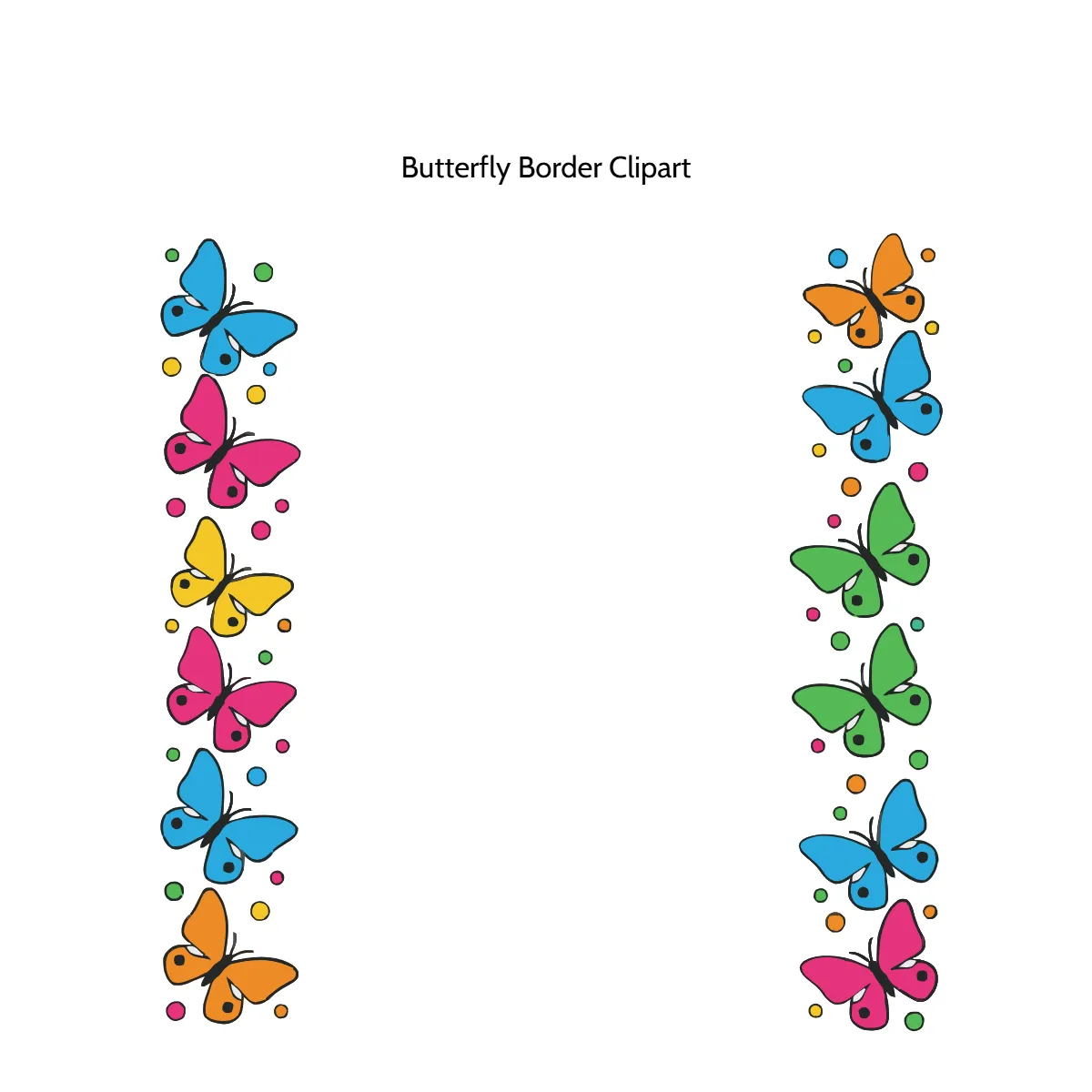 Free Butterfly Border Clipart Template to Edit Online