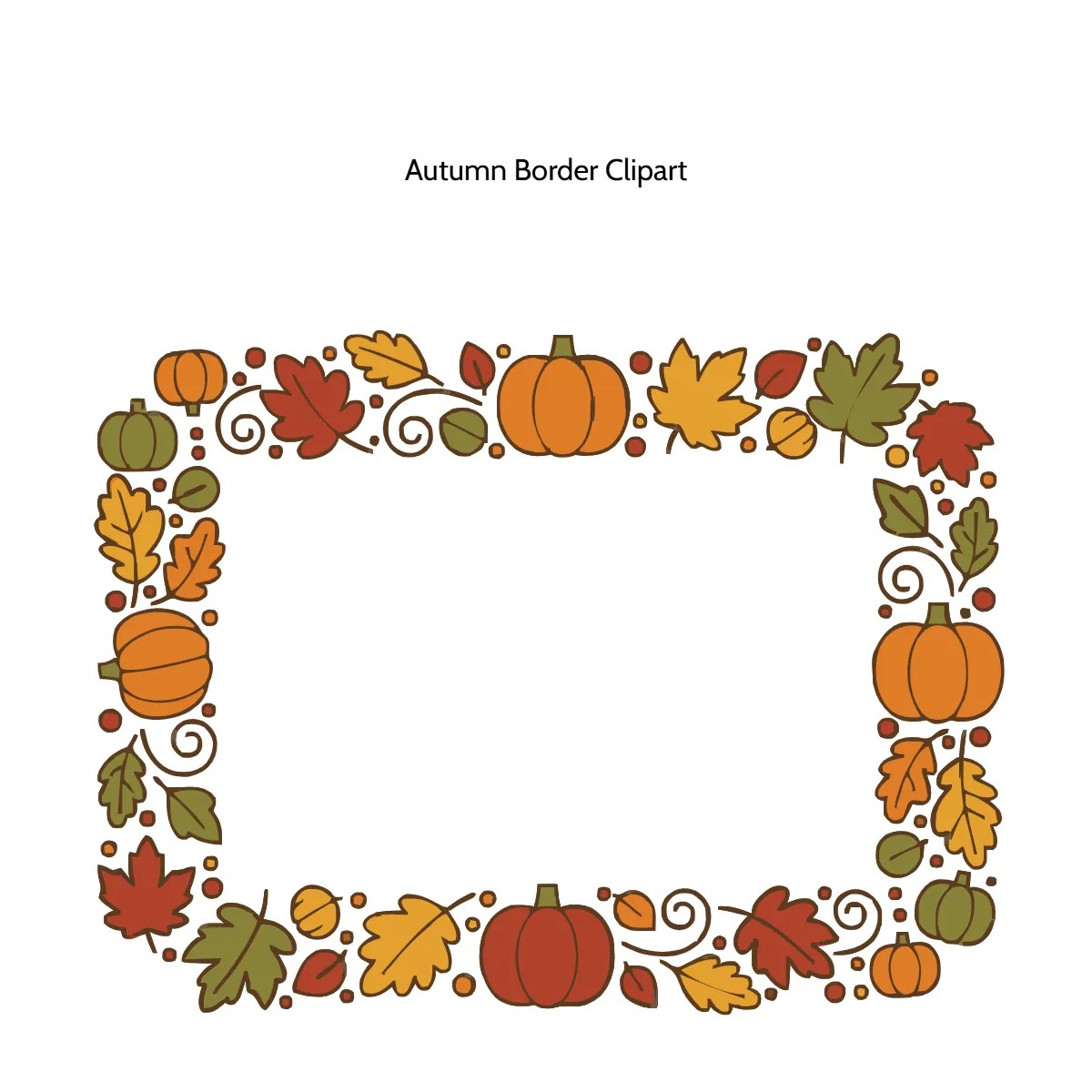 Free Autumn Border Clipart Template to Edit Online