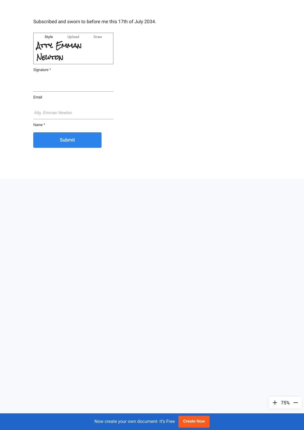 Money Transfer Affidavit Template - Download in Word, Google Docs ...