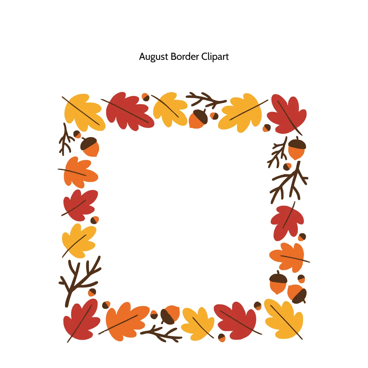 Free August Border Clipart Template to Edit Online