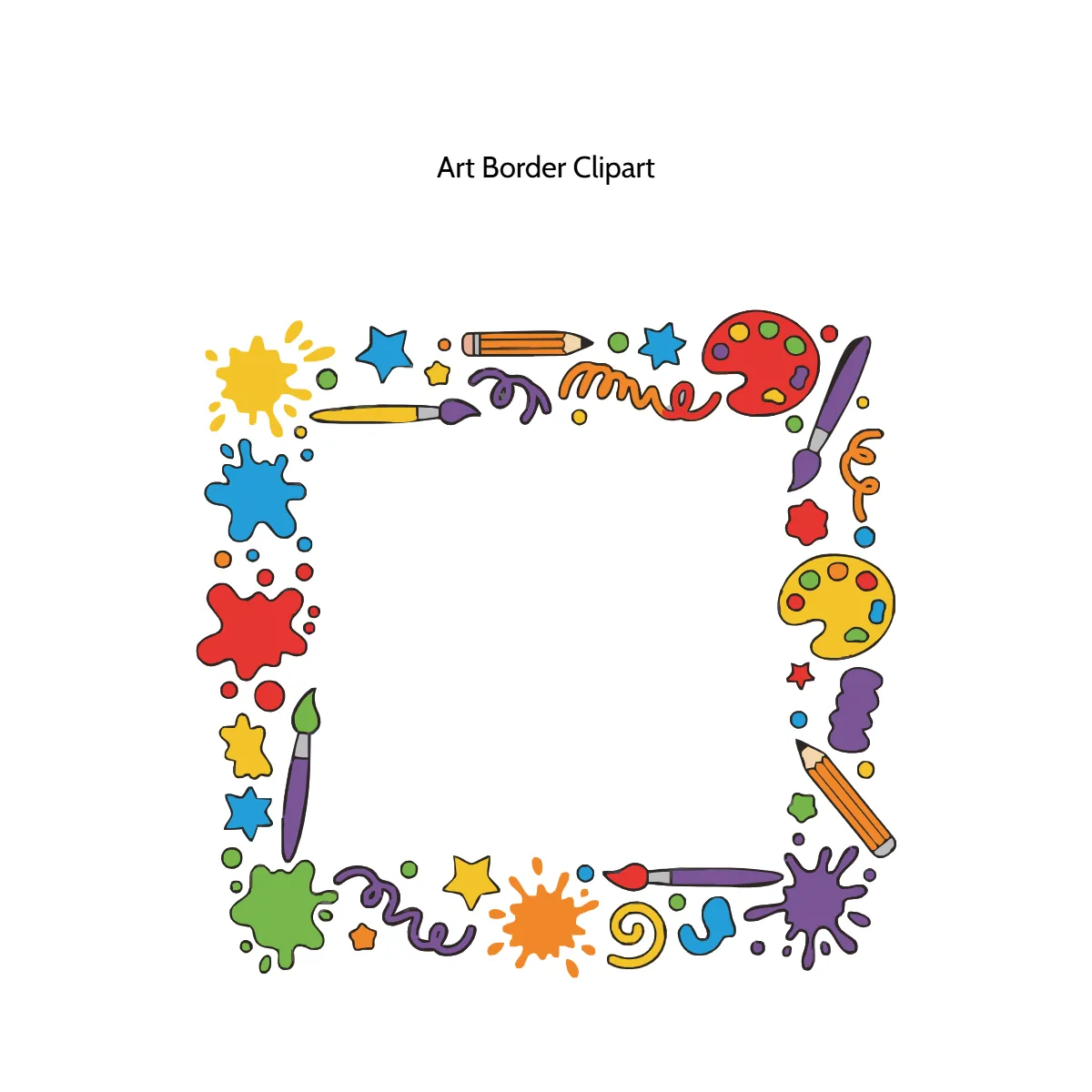 Free Art Border Clipart Template to Edit Online