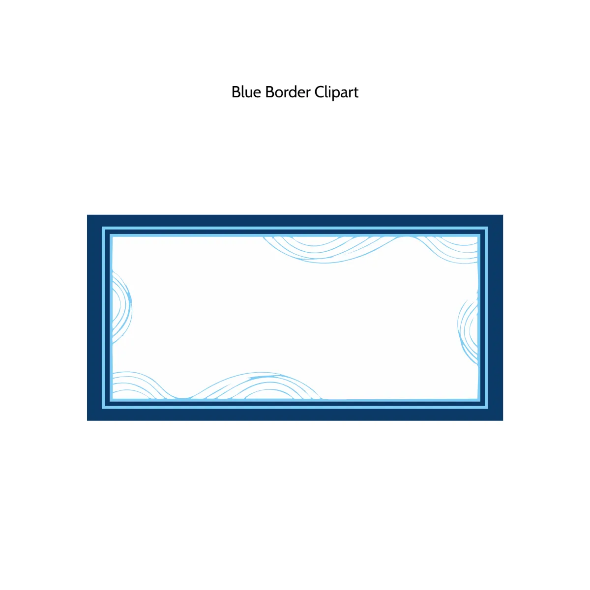 Free Blue Border Clipart Template to Edit Online