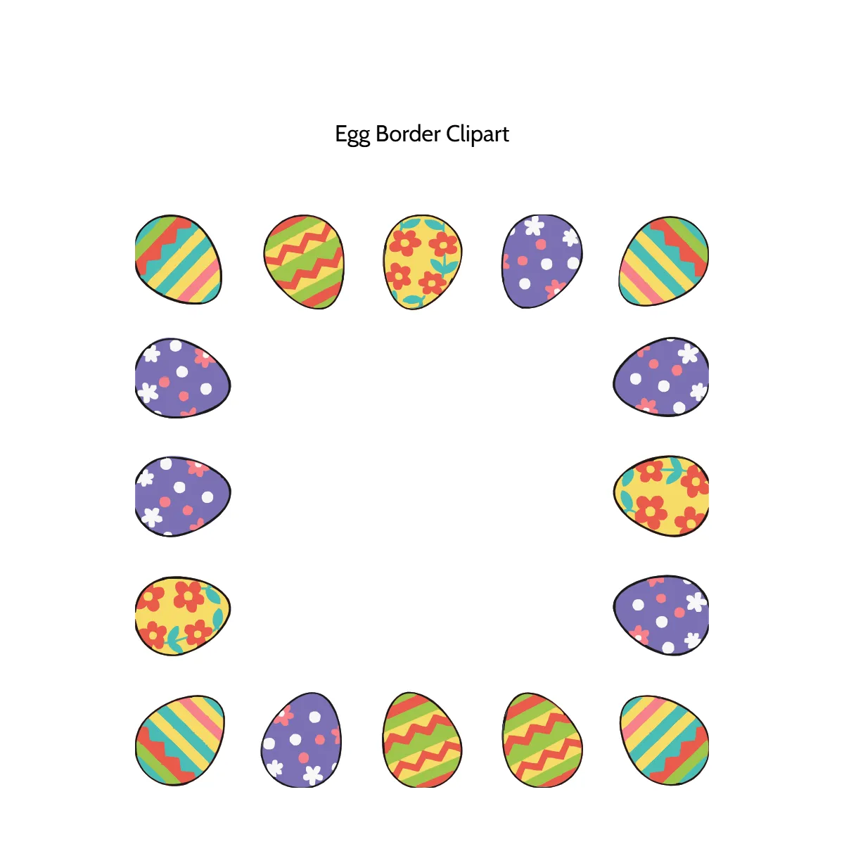 Free Egg Border Clipart Template to Edit Online