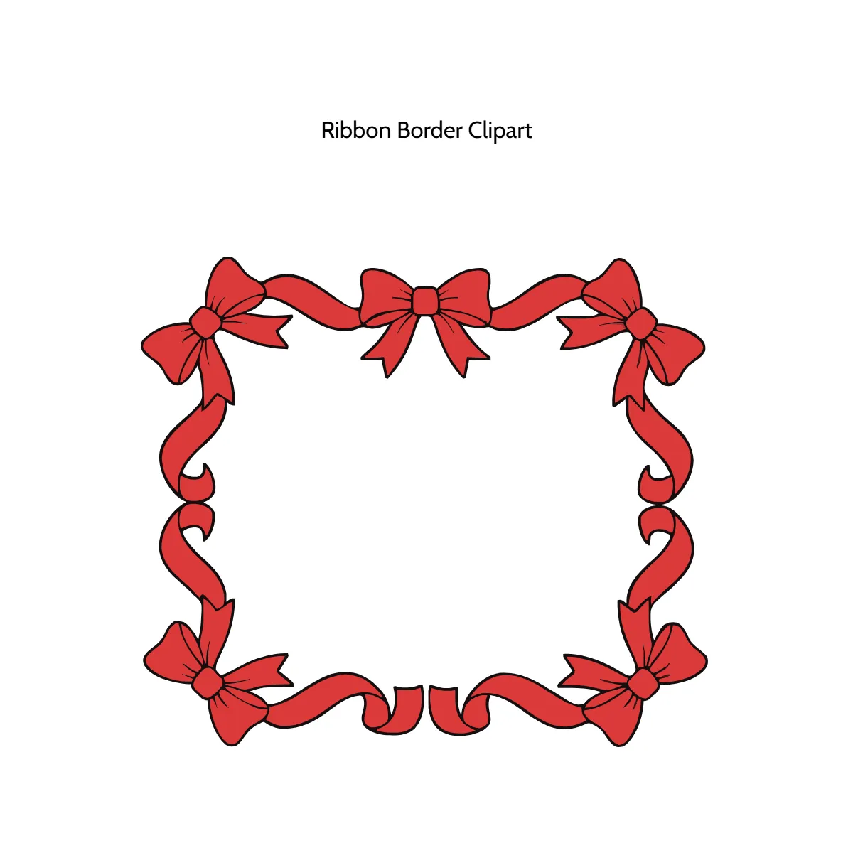 Free Ribbon Border Clipart Template to Edit Online