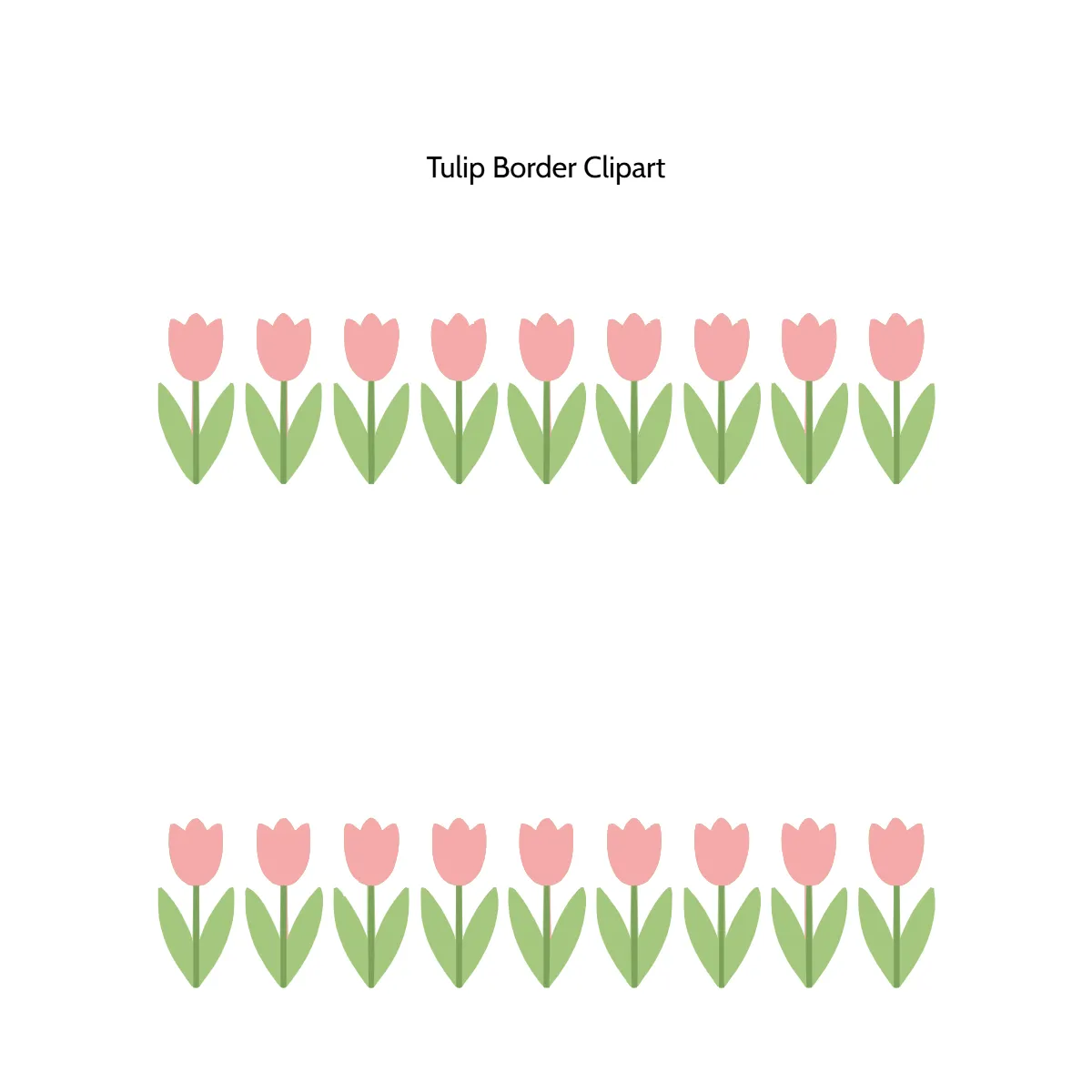 Free Tulip Border Clipart Template to Edit Online
