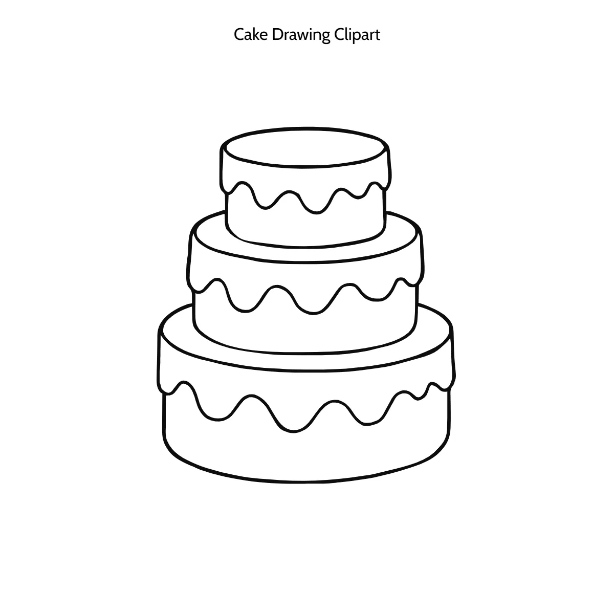 Free Cake Drawing Clipart Template to Edit Online