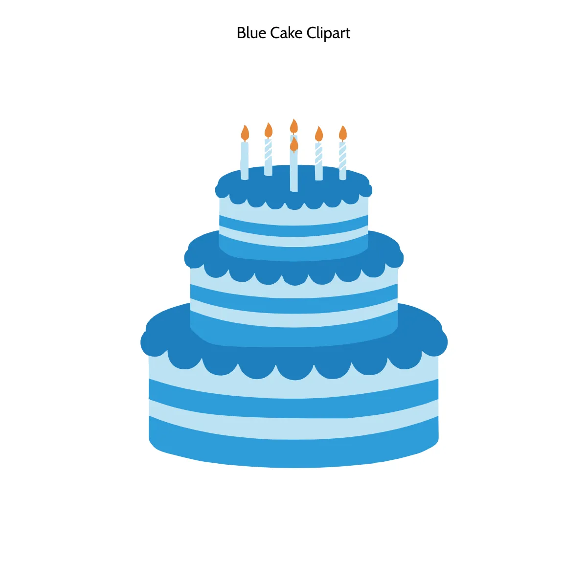 Free Blue Cake Clipart Template to Edit Online