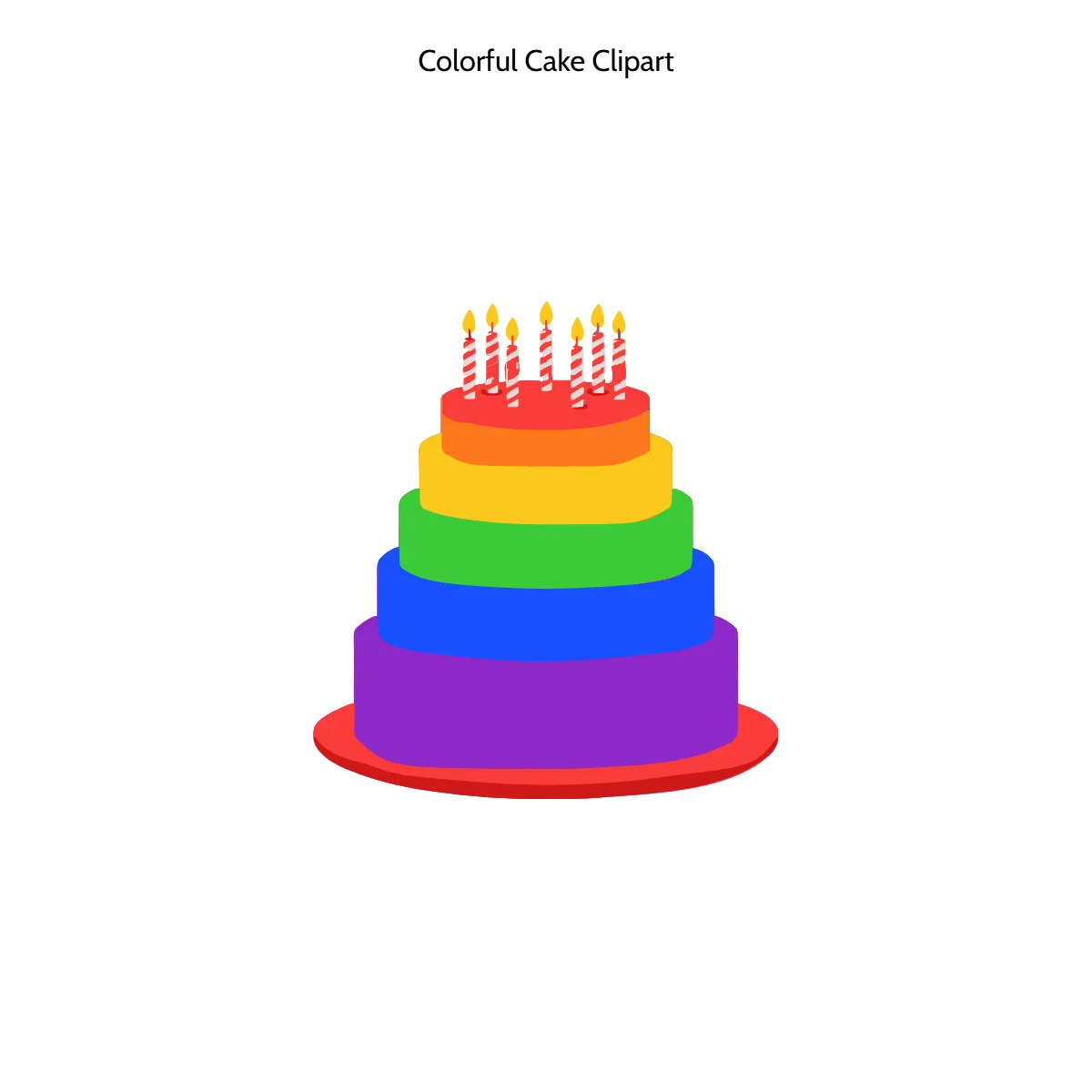 Free Colorful Cake Clipart Template to Edit Online