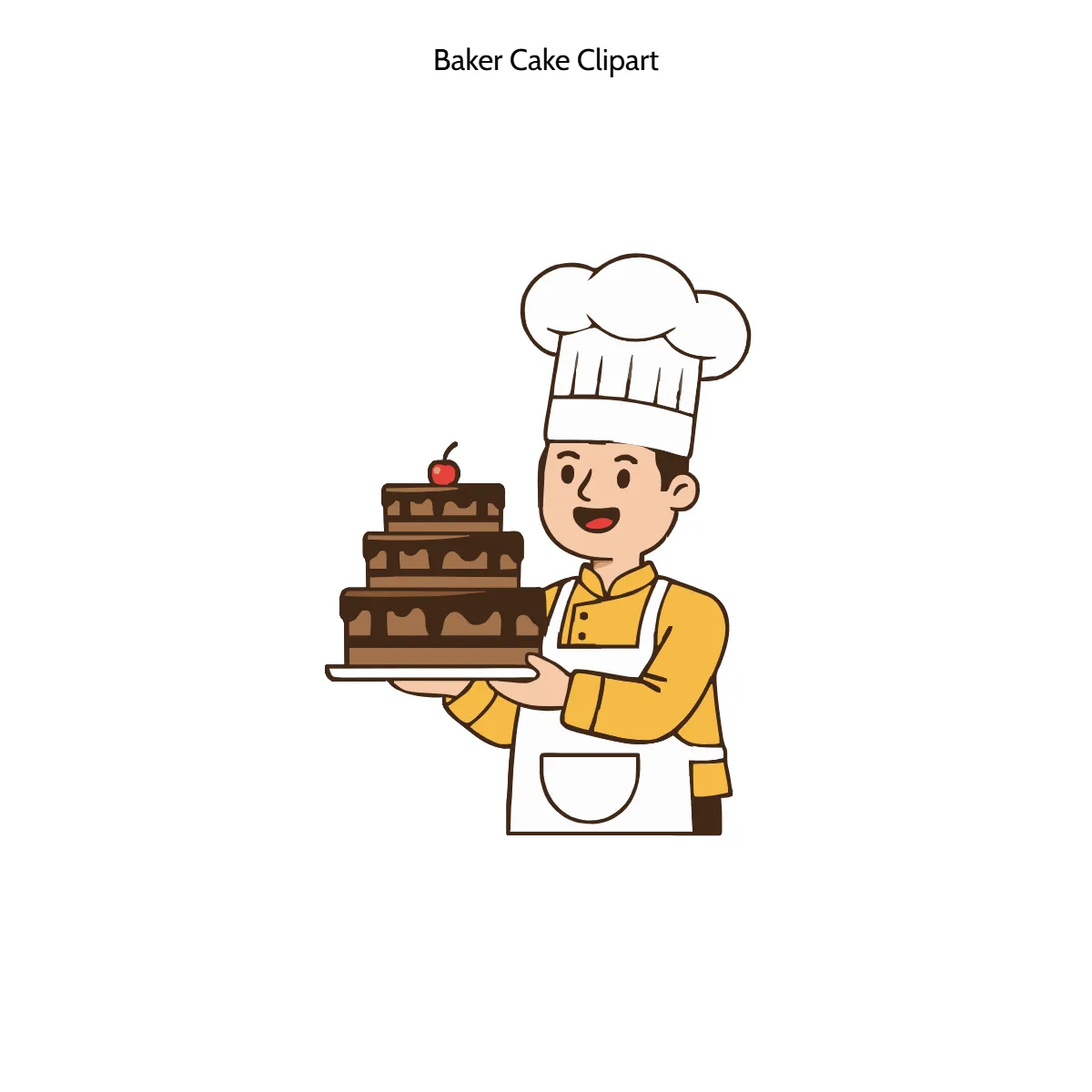 Free Baker Cake Clipart Template to Edit Online