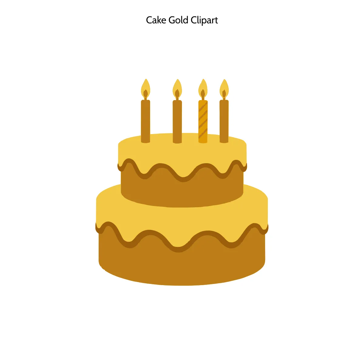 Free Cake Gold Clipart Template to Edit Online
