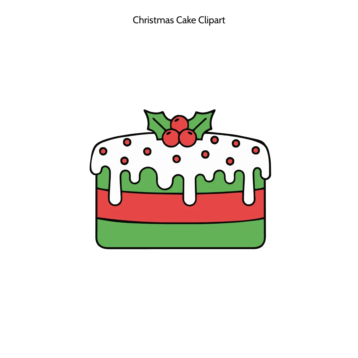 Free Christmas Cake Clipart Template to Edit Online