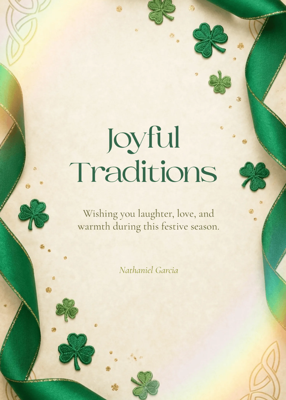 Free Festive Irish Wishes Template to Edit Online