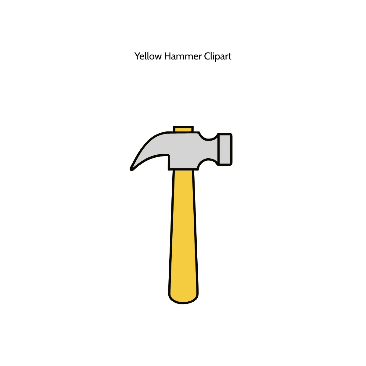 Free Yellow Hammer Clipart Template to Edit Online