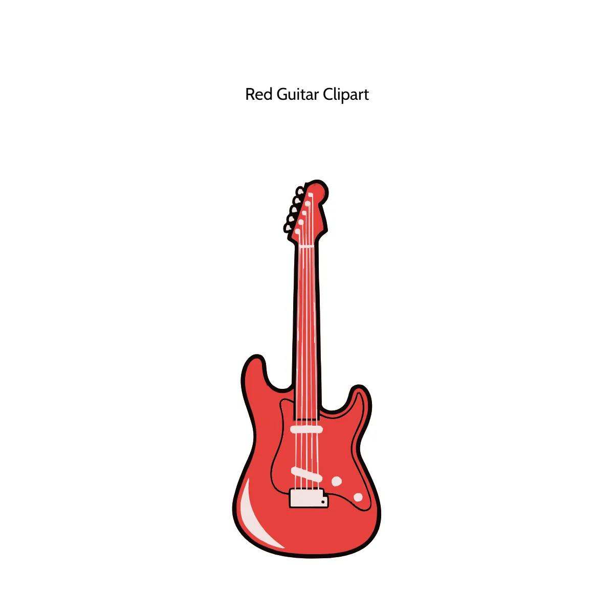 Free Red Guitar Clipart Template to Edit Online