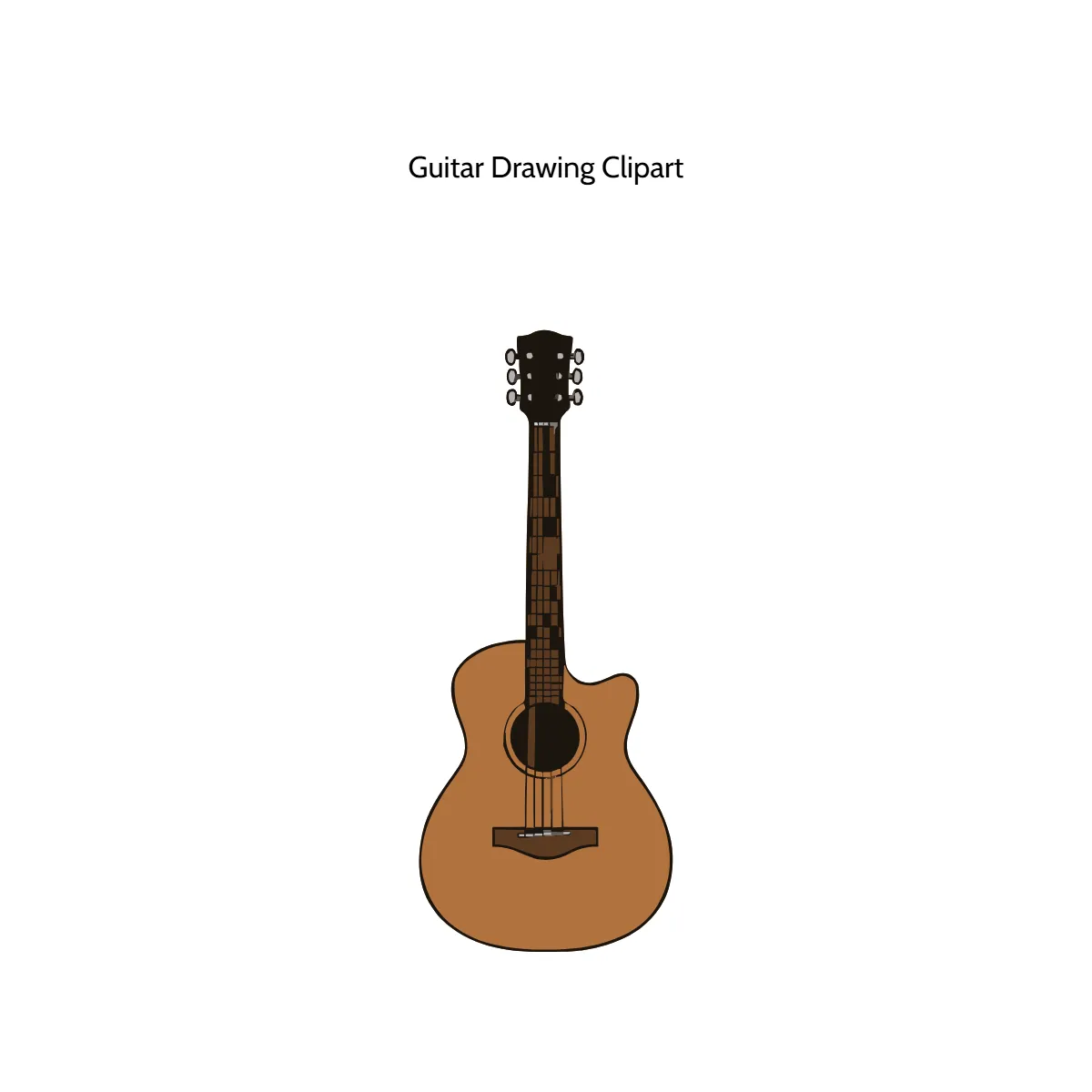 Free Guitar Drawing Clipart Template to Edit Online