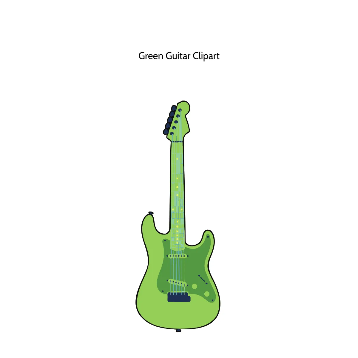 Free Green Guitar Clipart Template to Edit Online