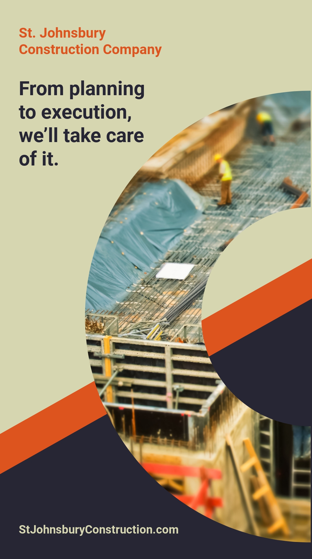 Free Construction Promotion Whatsapp Post Template