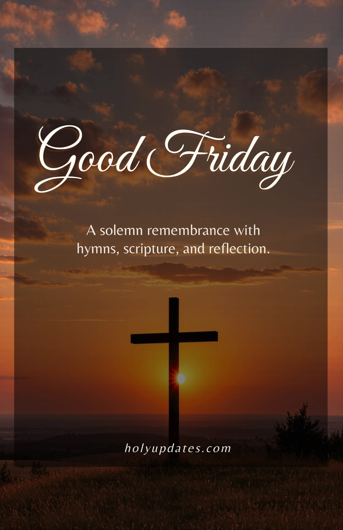 Free Holy Reflection Good Friday Poster Template to Edit Online
