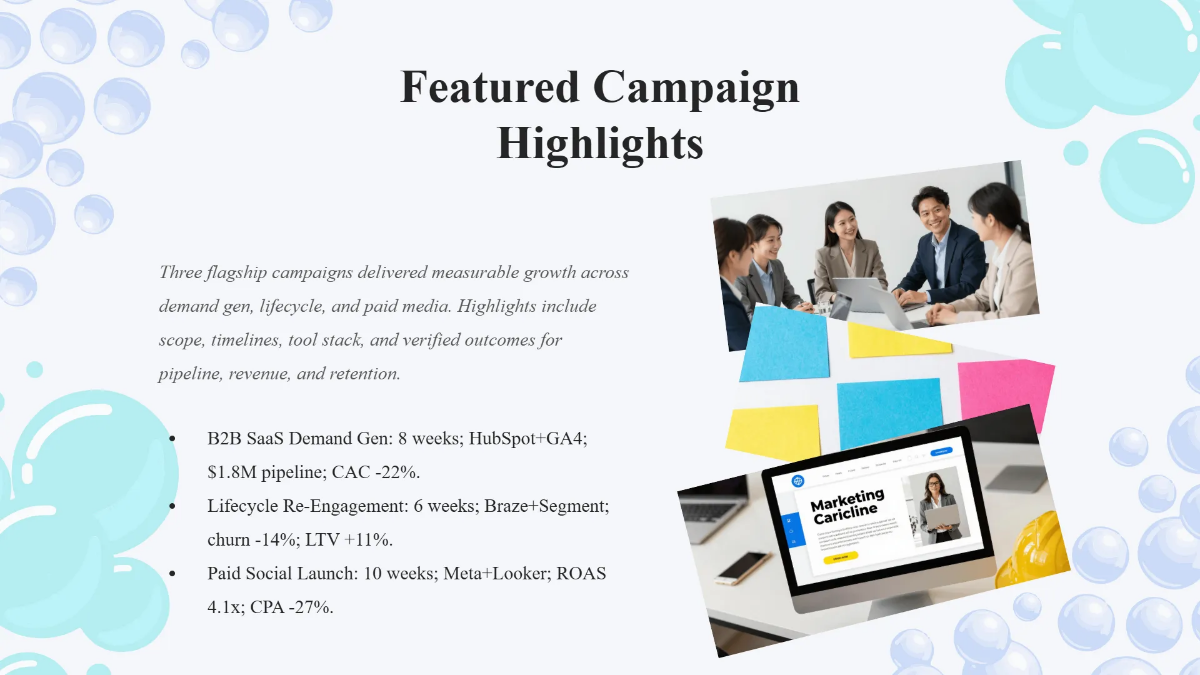 Free Marketing Portfolio Presentation Template to Edit Online