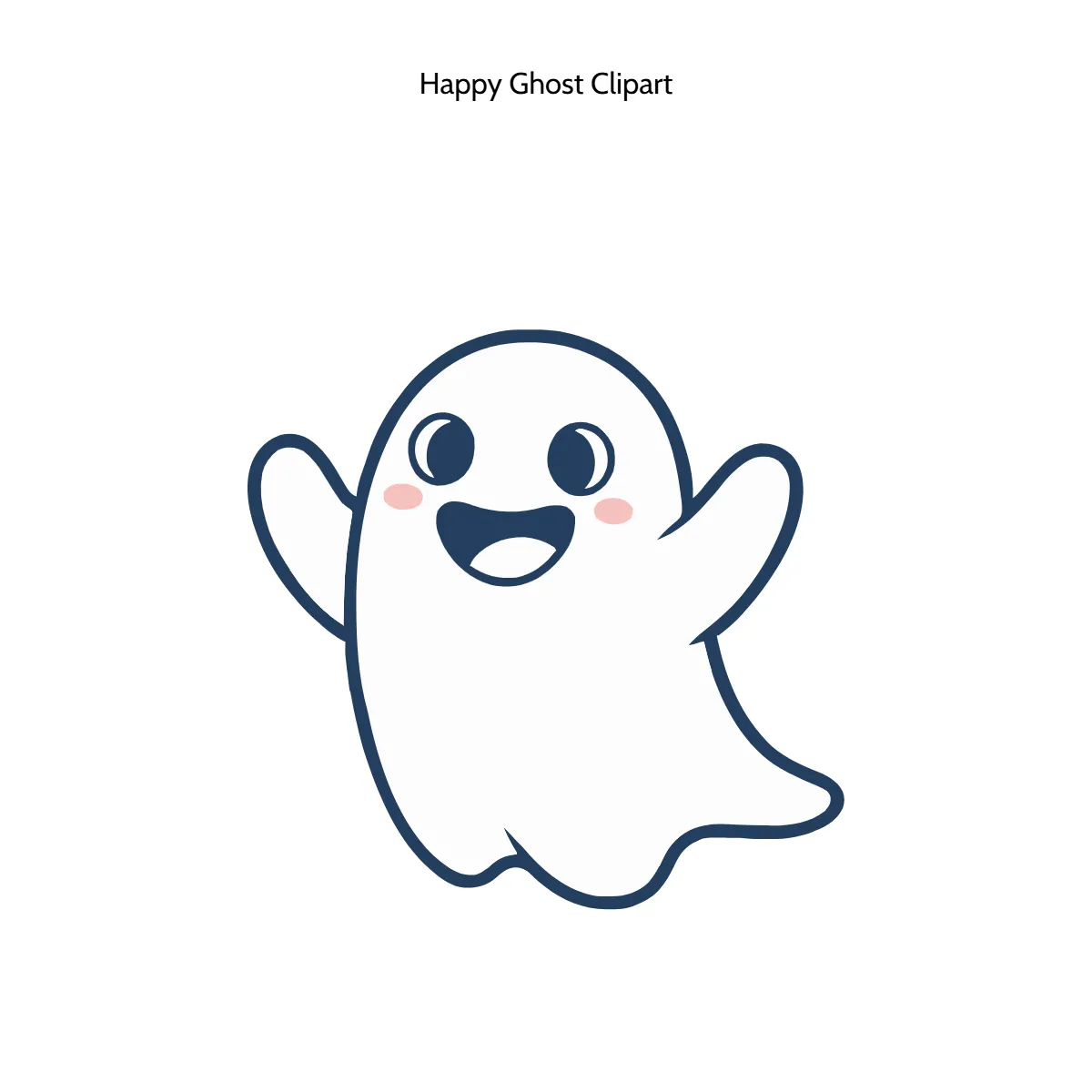 Free Happy Ghost Clipart Template to Edit Online