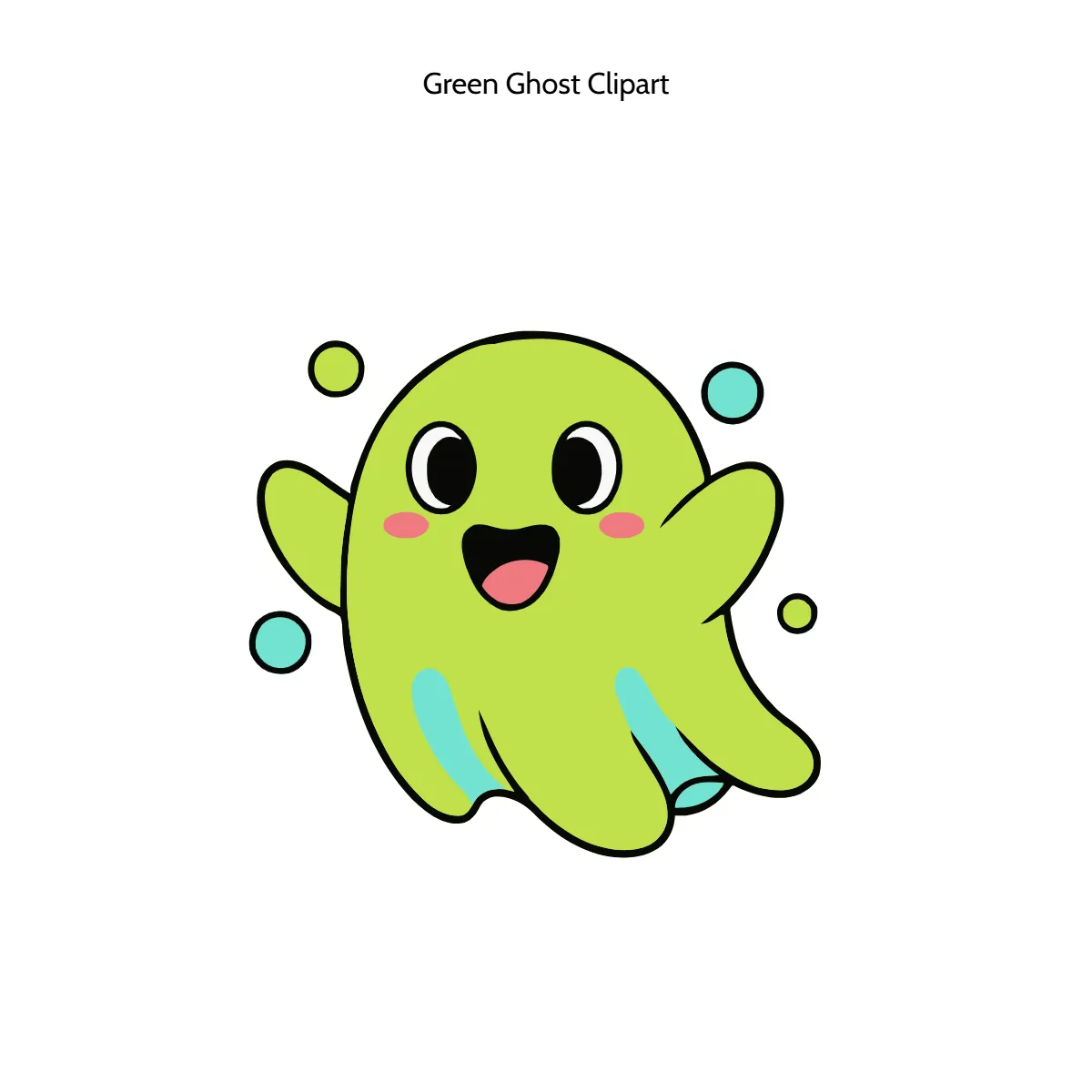 Free Green Ghost Clipart Template to Edit Online