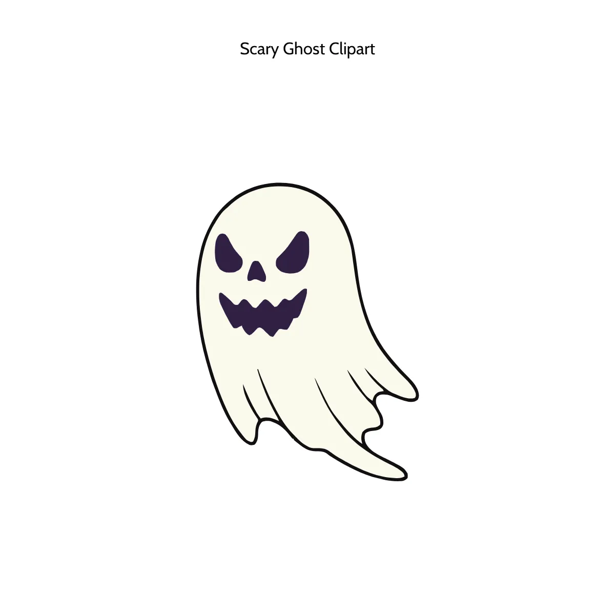 Free Scary Ghost Clipart Template to Edit Online