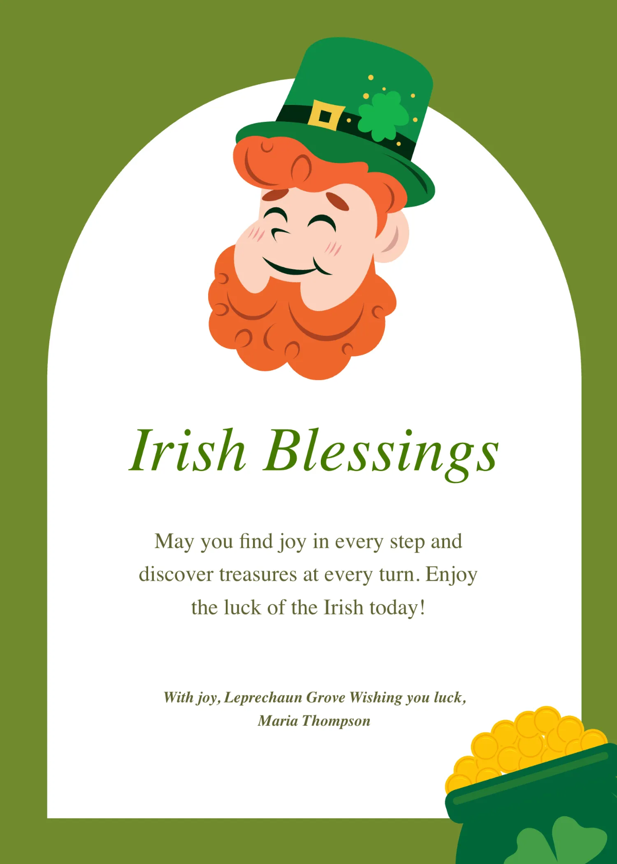 Free Animated Leprechaun Wishes Template to Edit Online