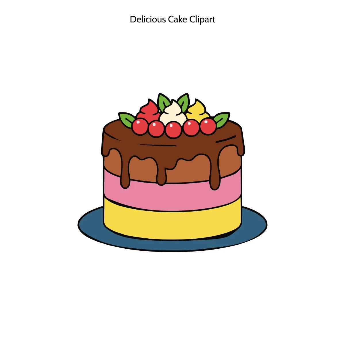 Free Delicious Cake Clipart Template to Edit Online