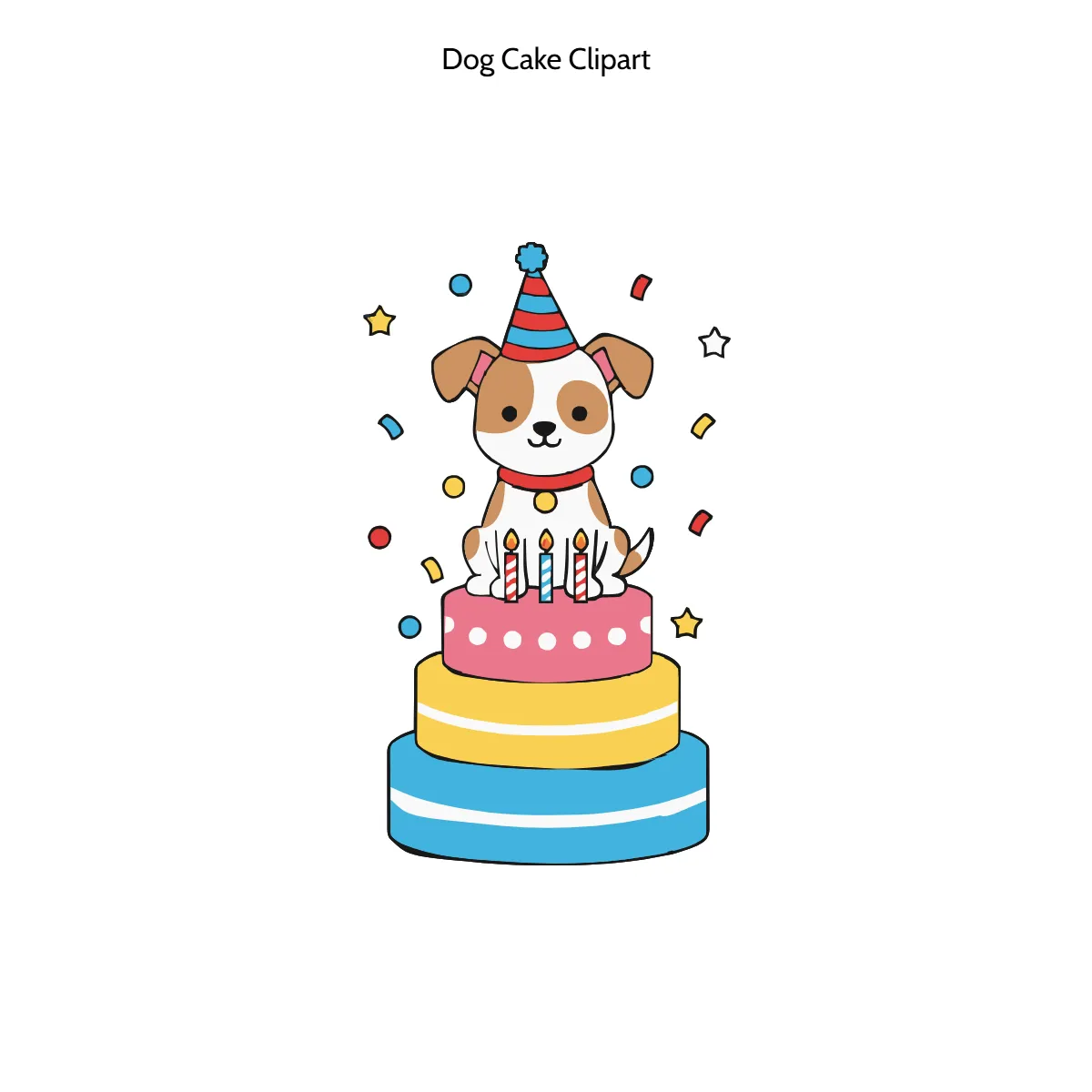 Free Dog Cake Clipart Template to Edit Online