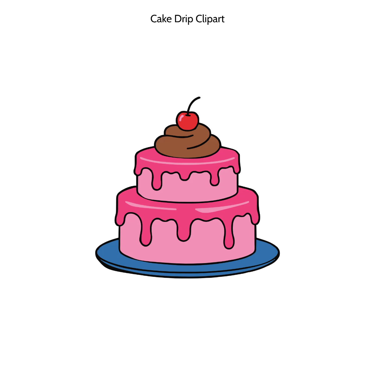 Free Cake Drip Clipart Template to Edit Online