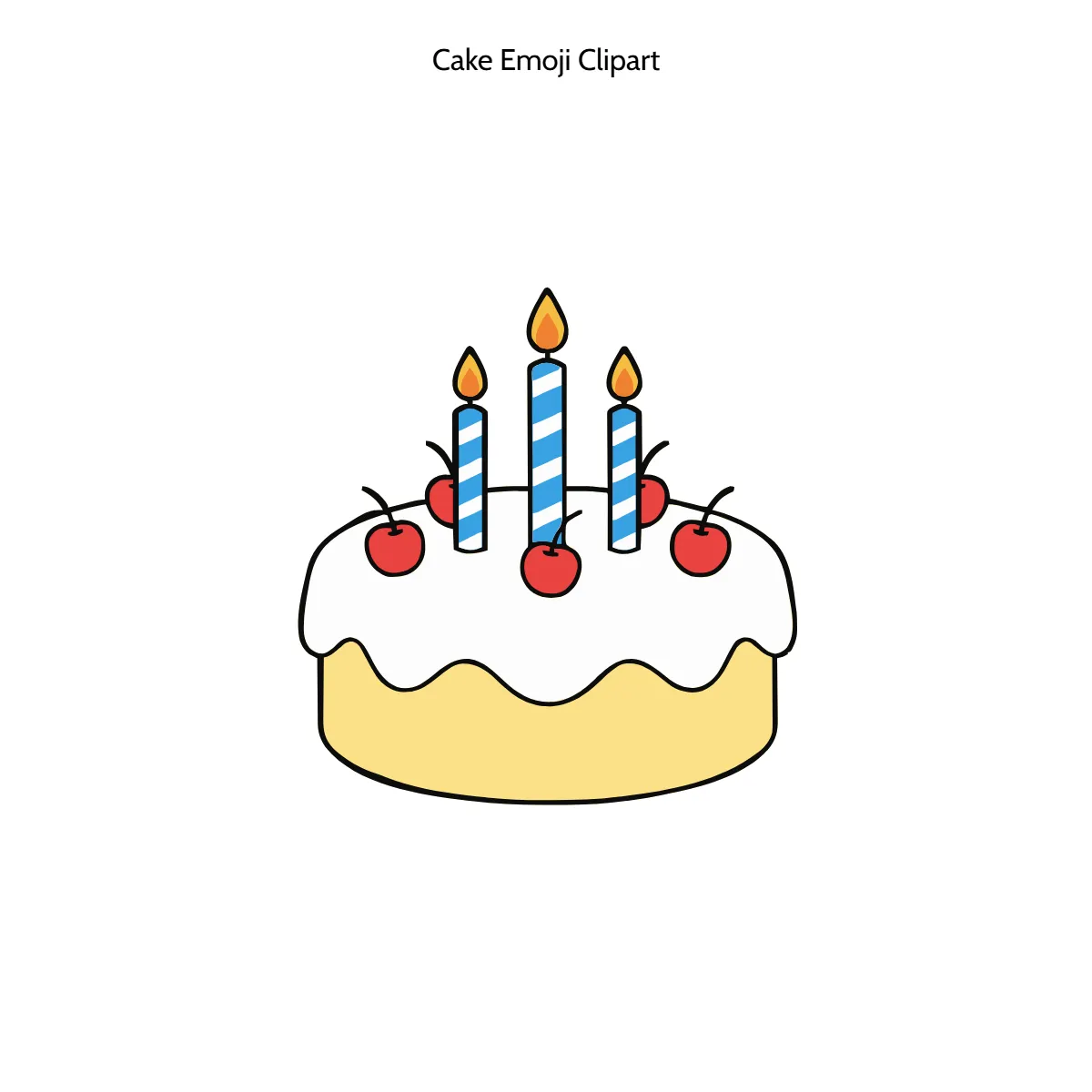 Free Cake Emoji Clipart Template to Edit Online