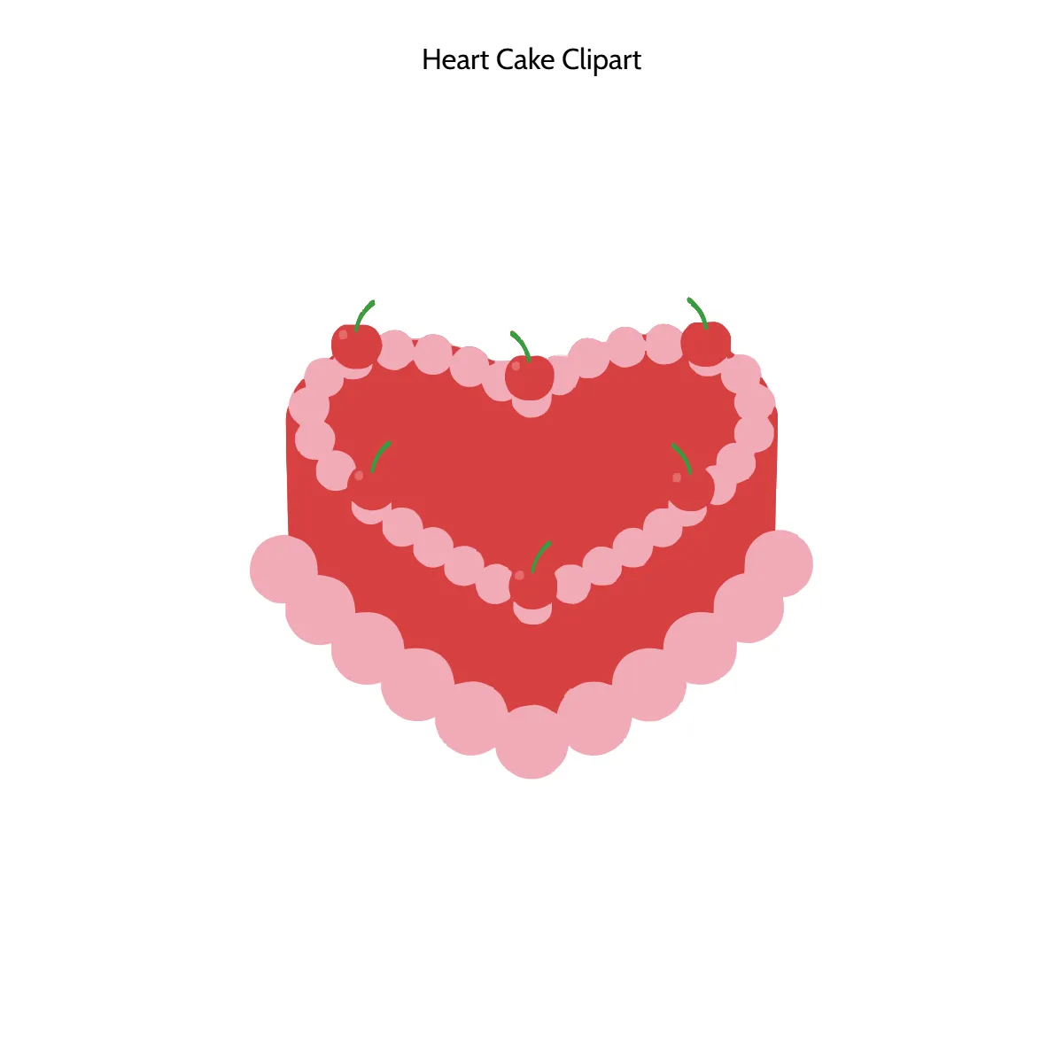 Free Heart Cake Clipart Template to Edit Online