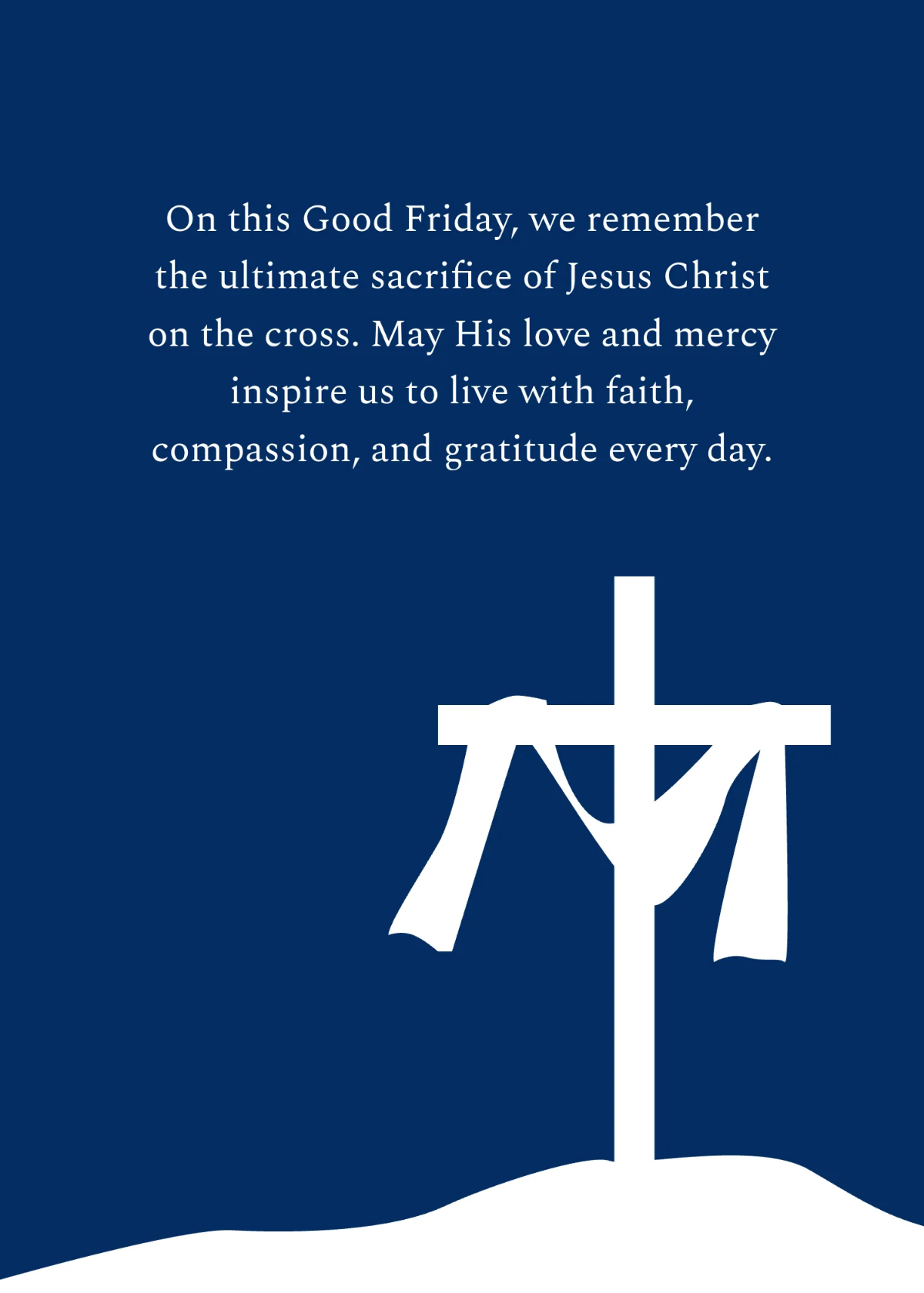 Free Crucifixion Remembrance Wishes Template to Edit Online