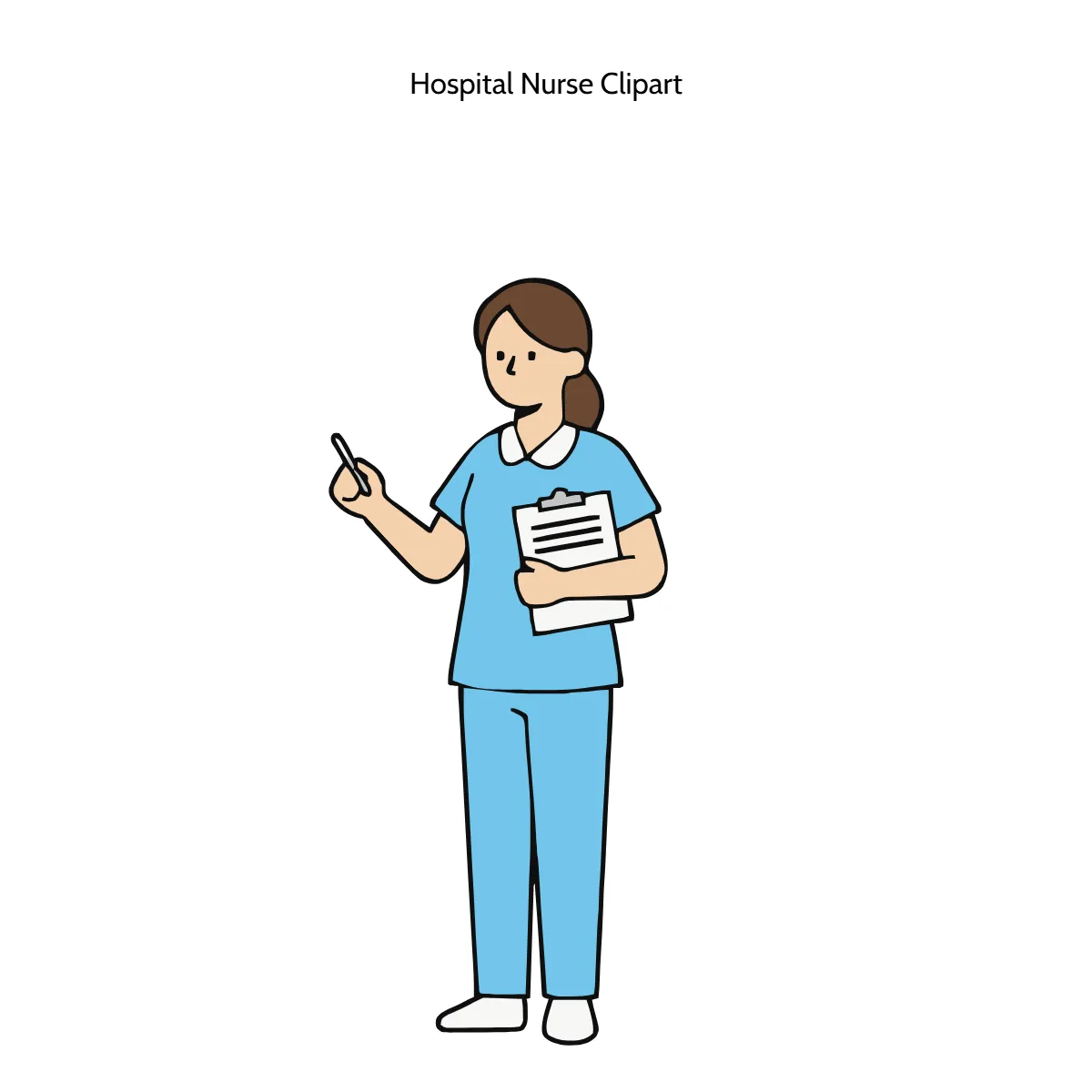 Free Hospital Nurse Clipart Template to Edit Online