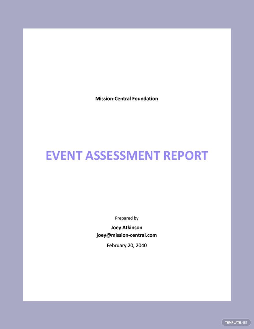 Post Event Report Google Docs Word Template