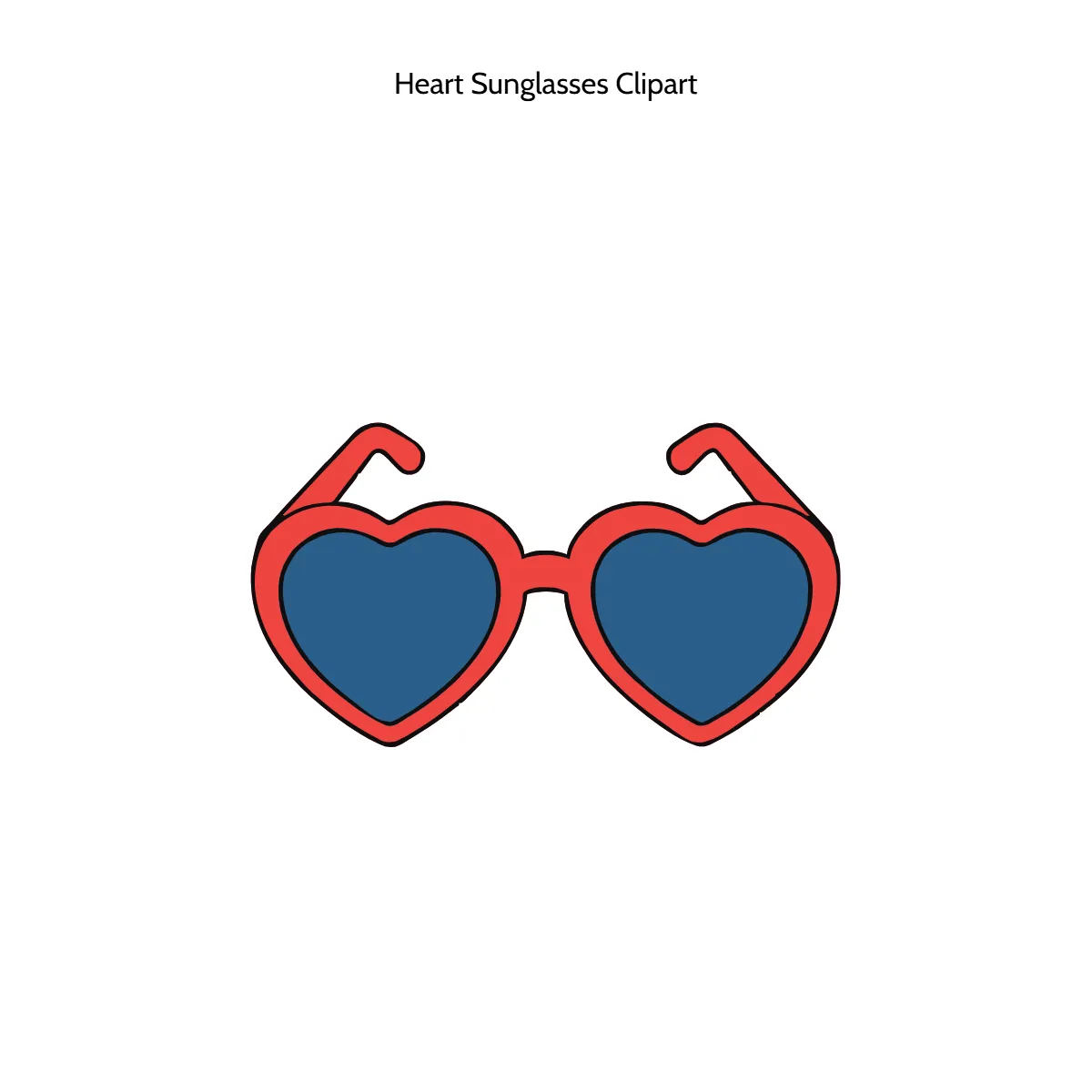 Free Heart Sunglasses Clipart Template to Edit Online