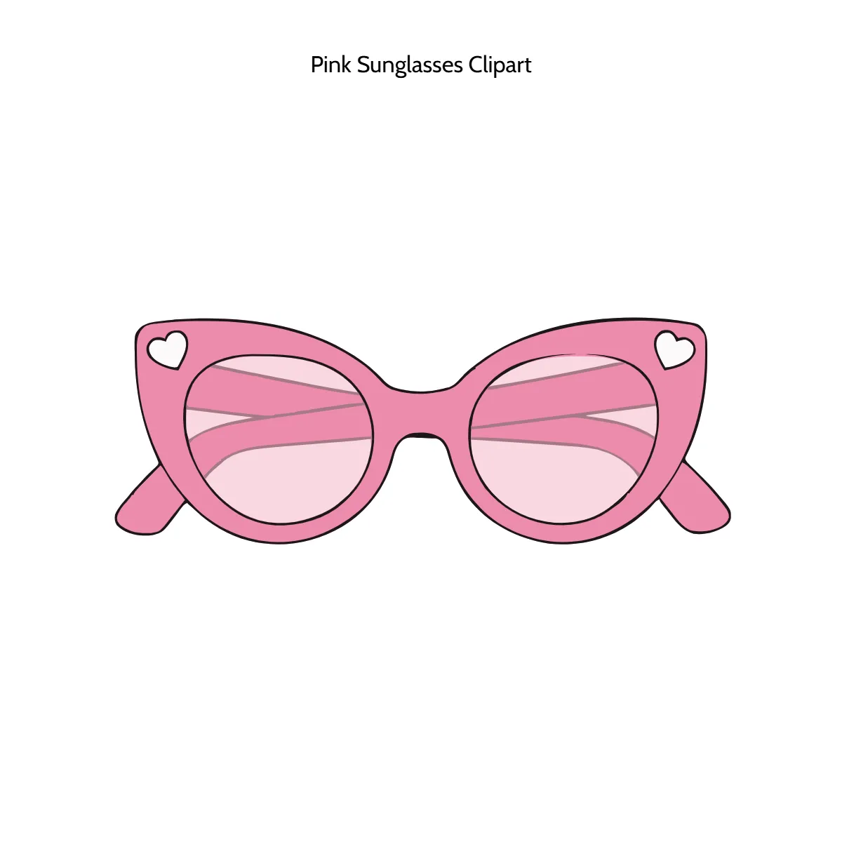 Free Pink Sunglasses Clipart Template to Edit Online