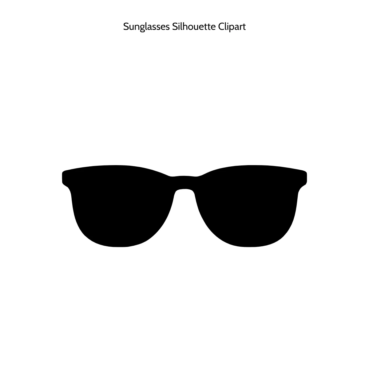 Free Sunglasses Silhouette Clipart Template to Edit Online
