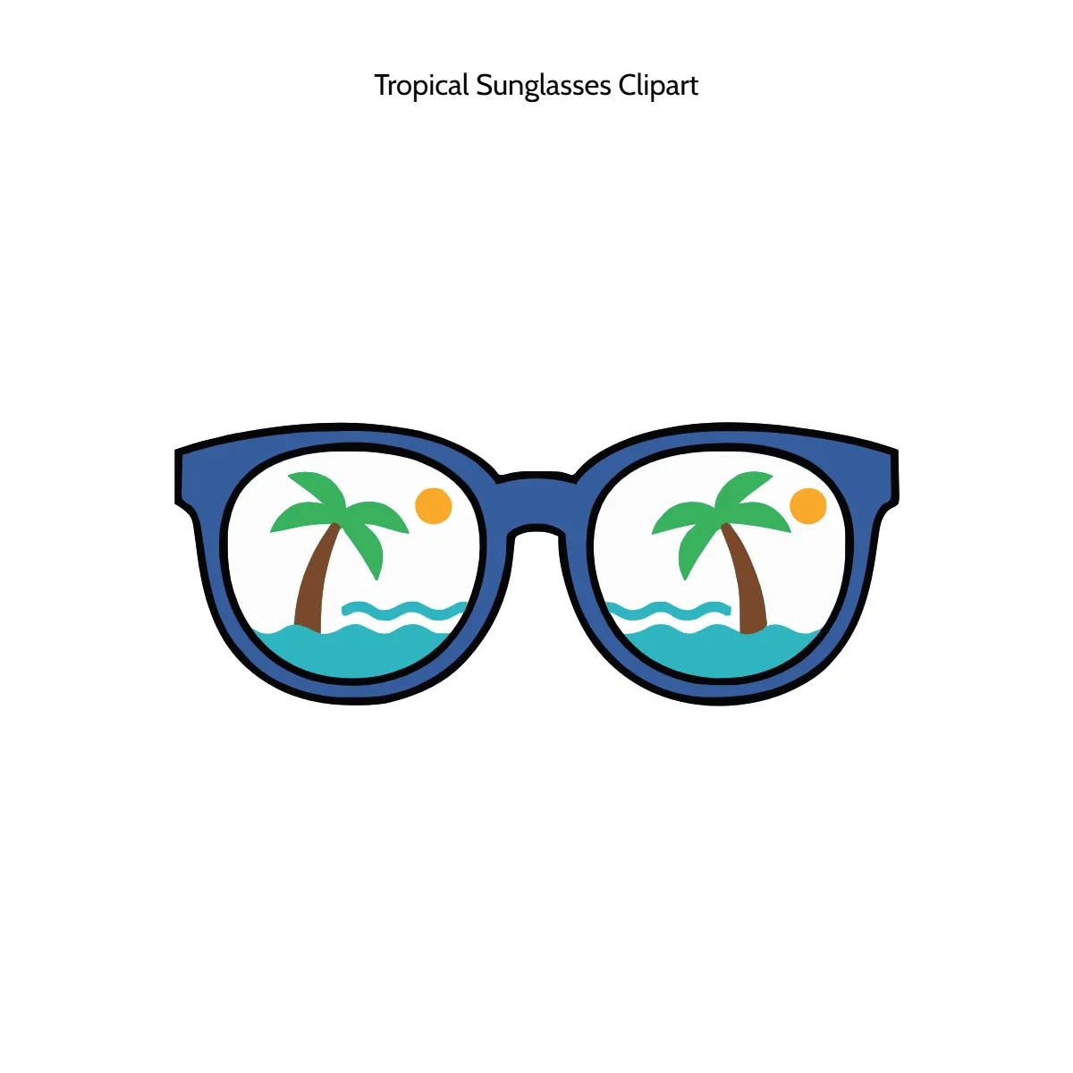Free Tropical Sunglasses Clipart Template to Edit Online