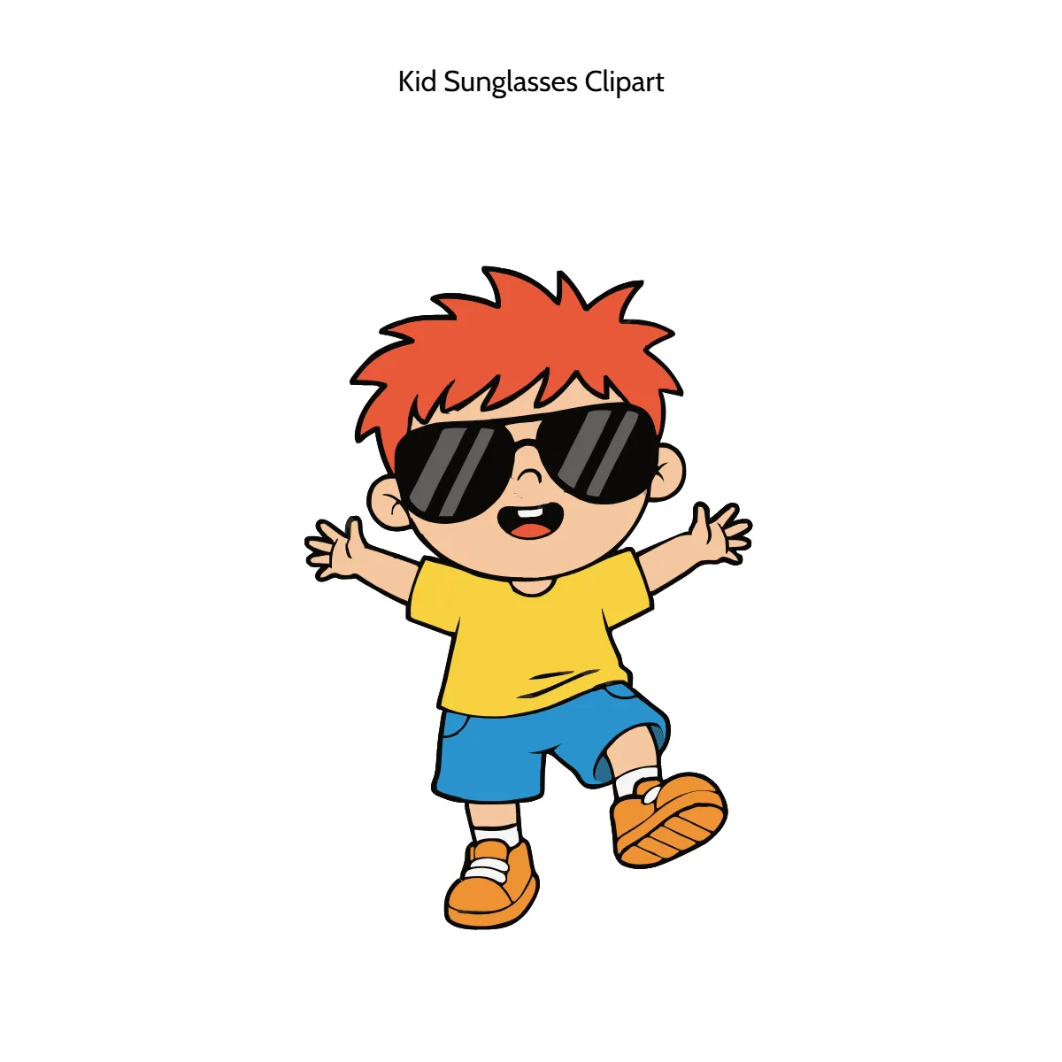 Free Kid Sunglasses Clipart Template to Edit Online