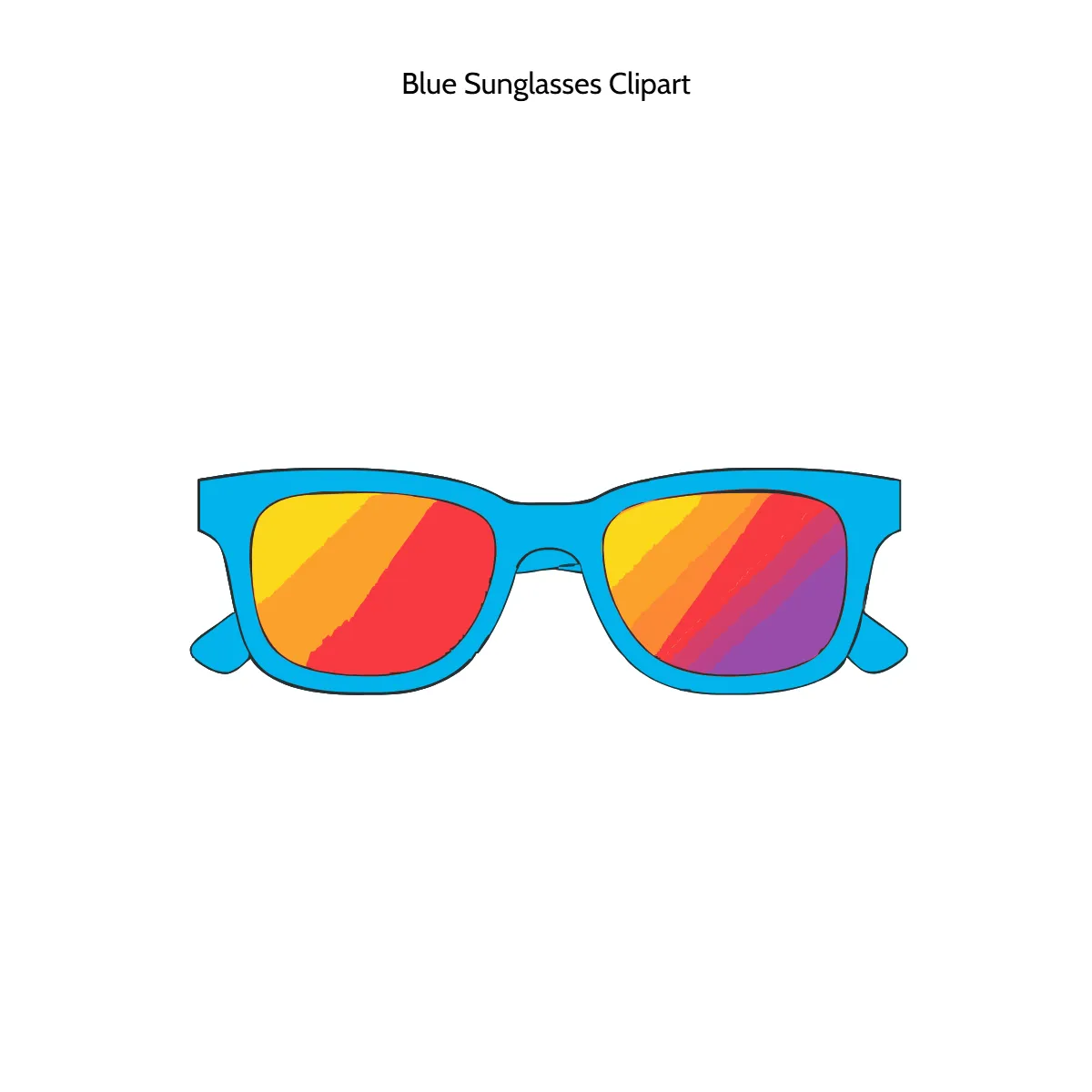 Free Blue Sunglasses Clipart Template to Edit Online