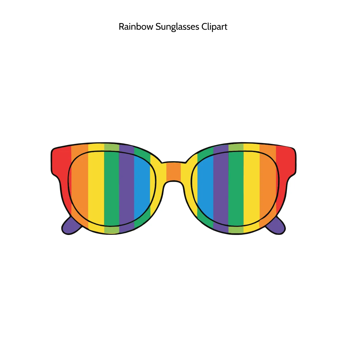 Free Rainbow Sunglasses Clipart Template to Edit Online